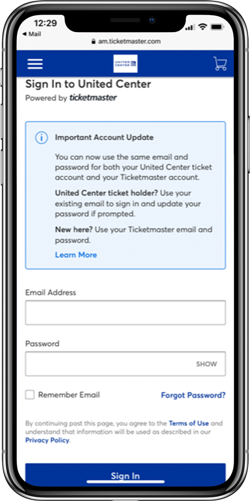 Mobile Ticketing Guide Plan Your Visit United Center