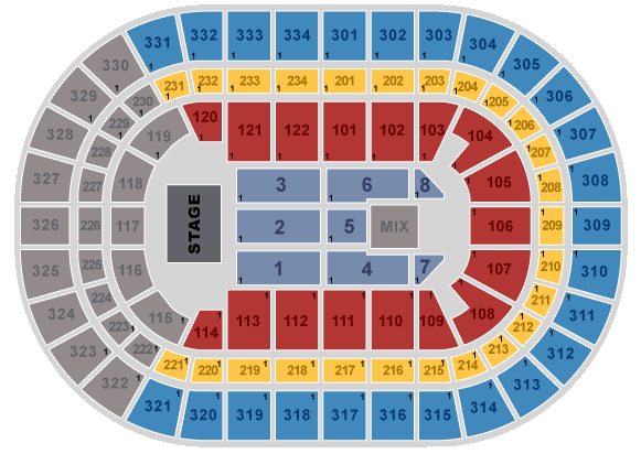 First Arena Seating Chart